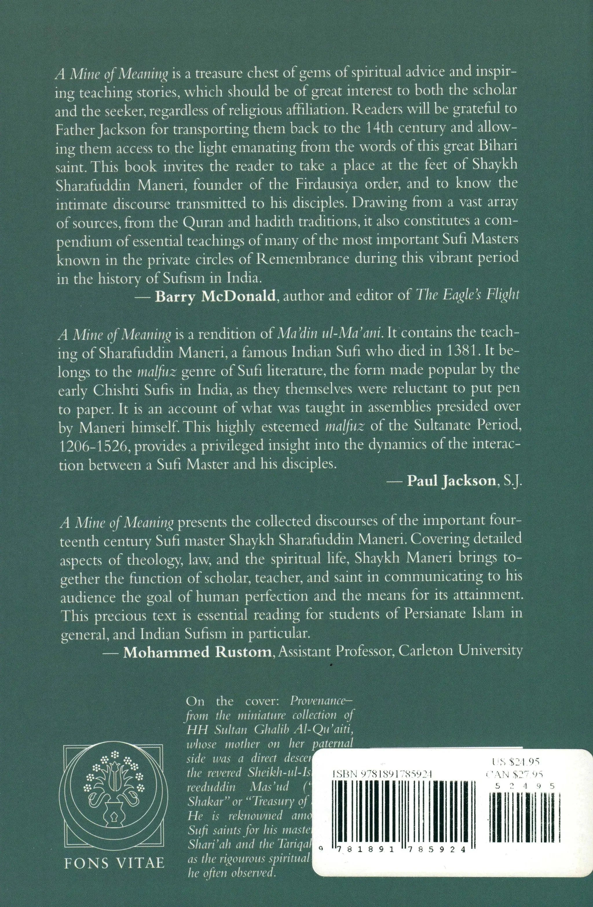 A Mine of Meaning Published by Fons Vitae available at Mecca Books...