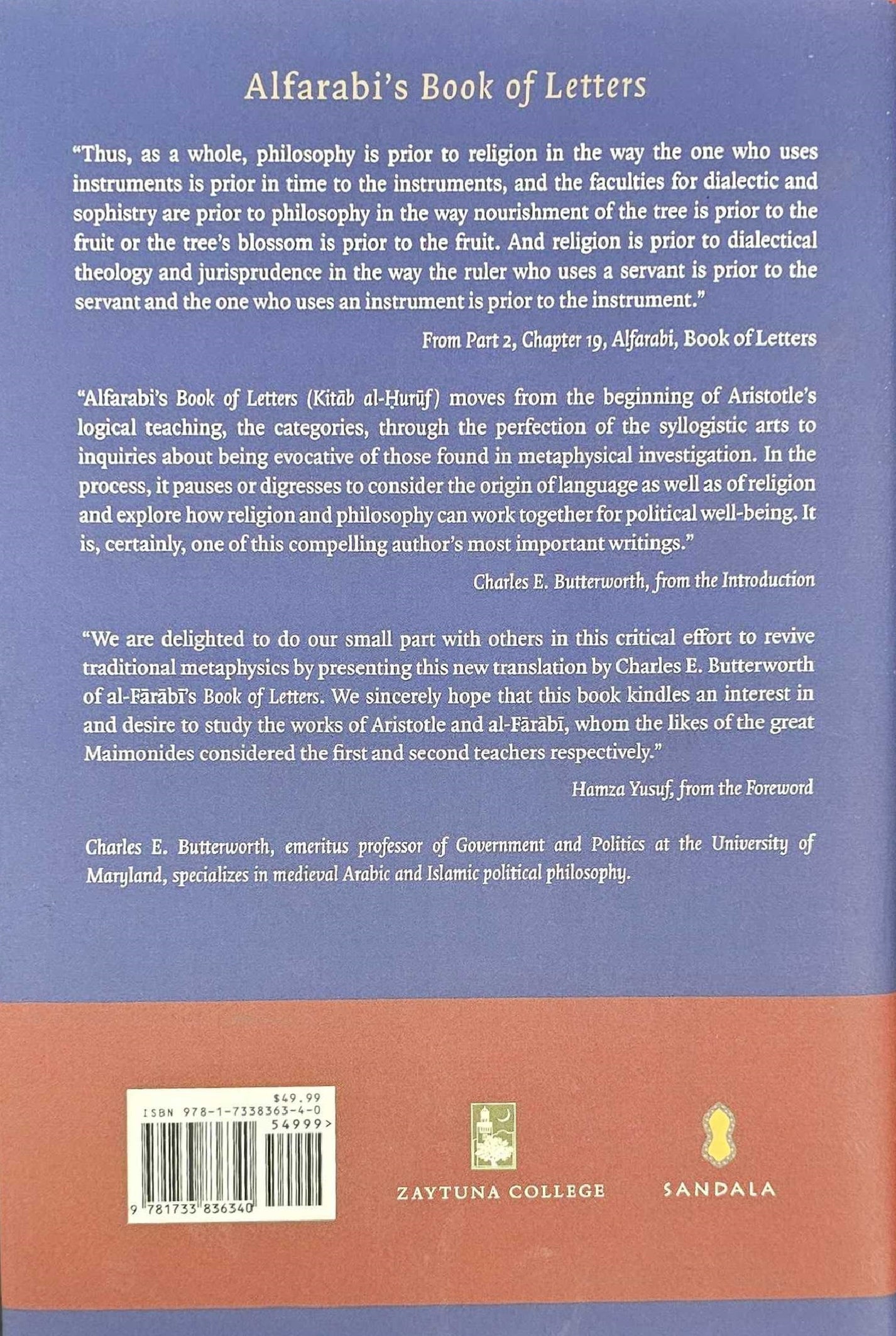 Alfarabi, Book of Letters (Kitab Al-Huruf) – Mecca Books