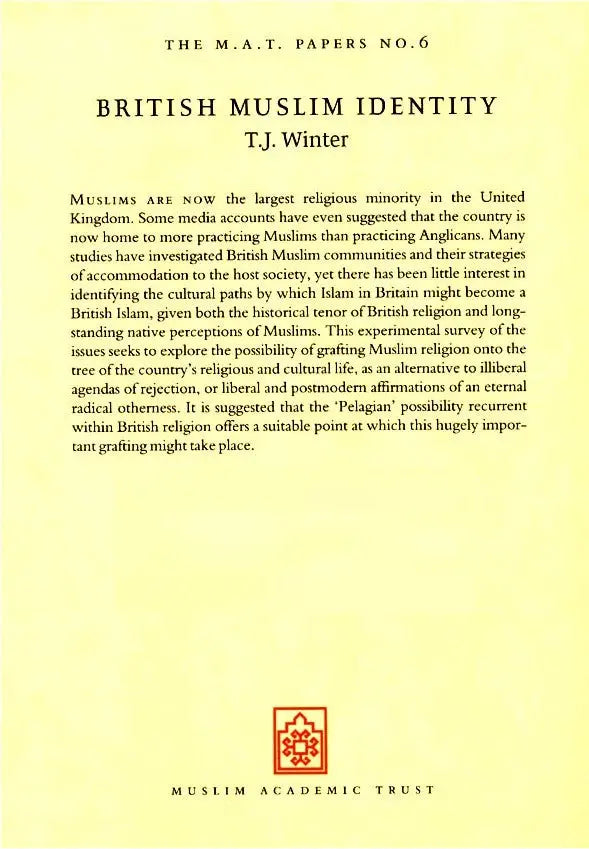 British Muslim Identity Published by Muslim Academic Trust... – Mecca Books