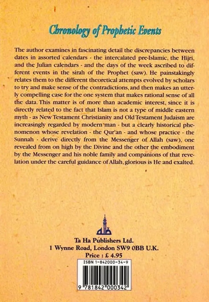 Chronology of Prophetic Events Published by Taha Publishers... – Mecca ...