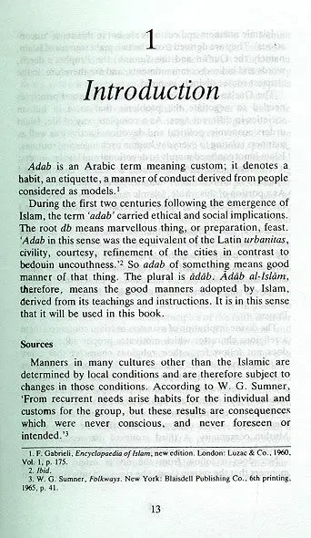 Morals and Manners in Islam: A Guide to Islamic Adab Published by ...