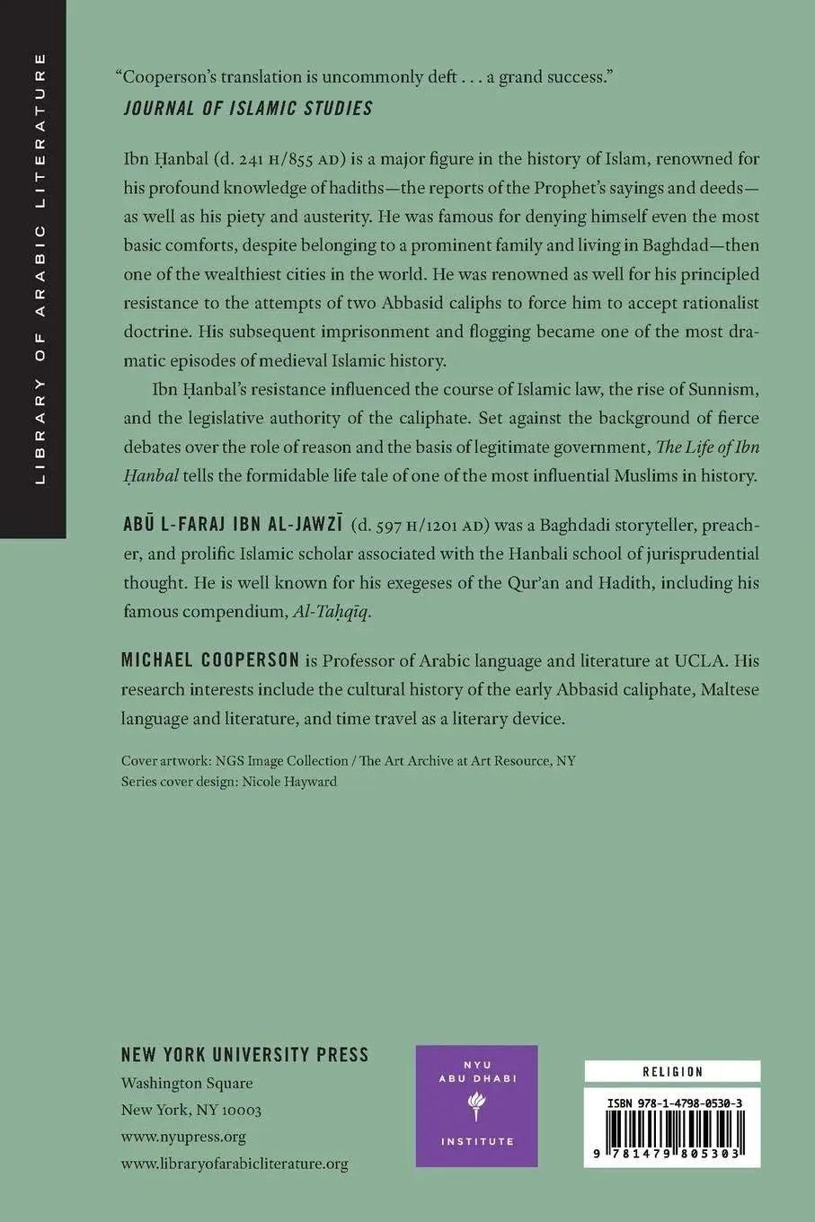 The Life of Ibn Hanbal Published by NYU Press available at Mecca ...