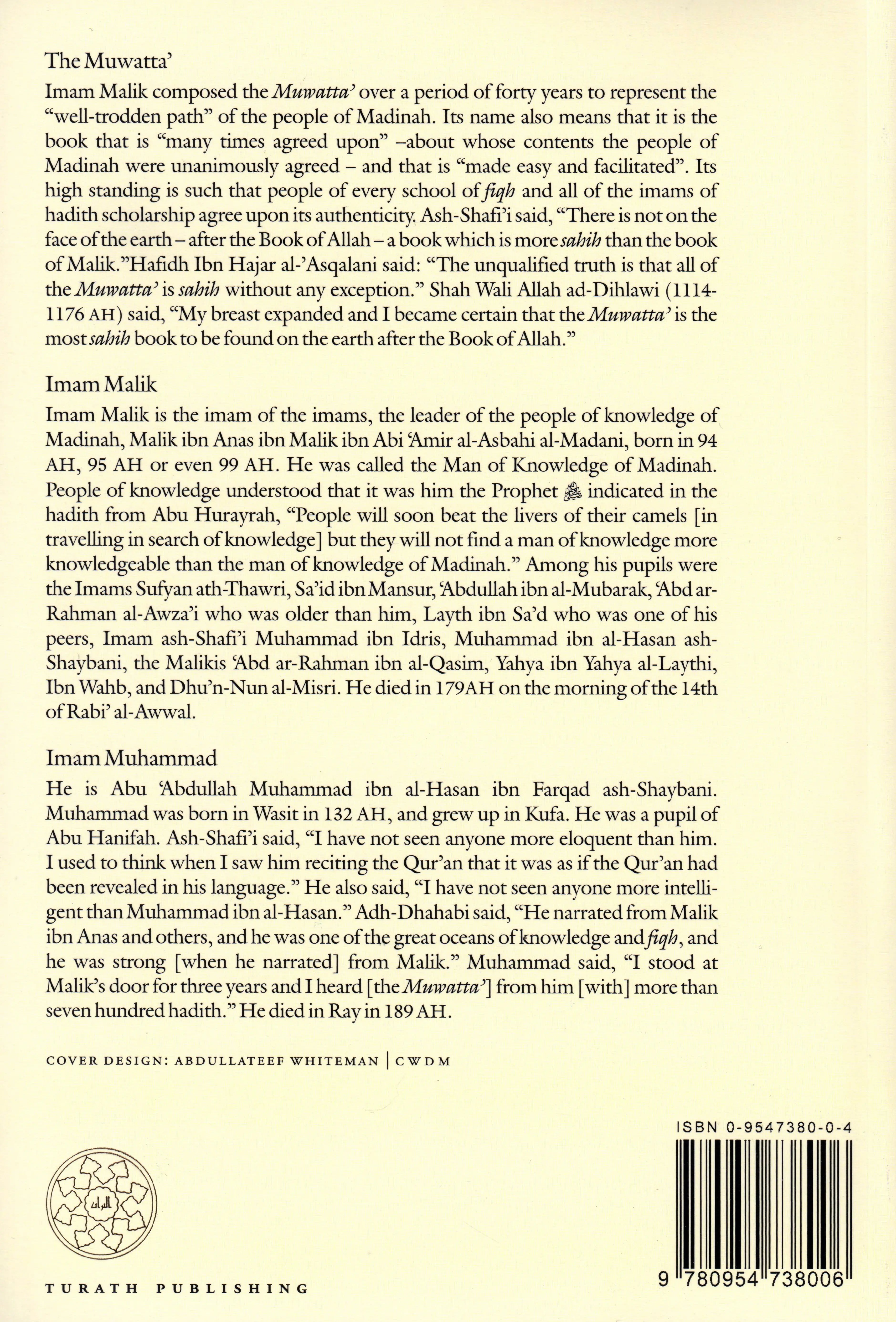 The Muwatta of Imam Muhammad alShaybani Published by Turath... – Mecca ...