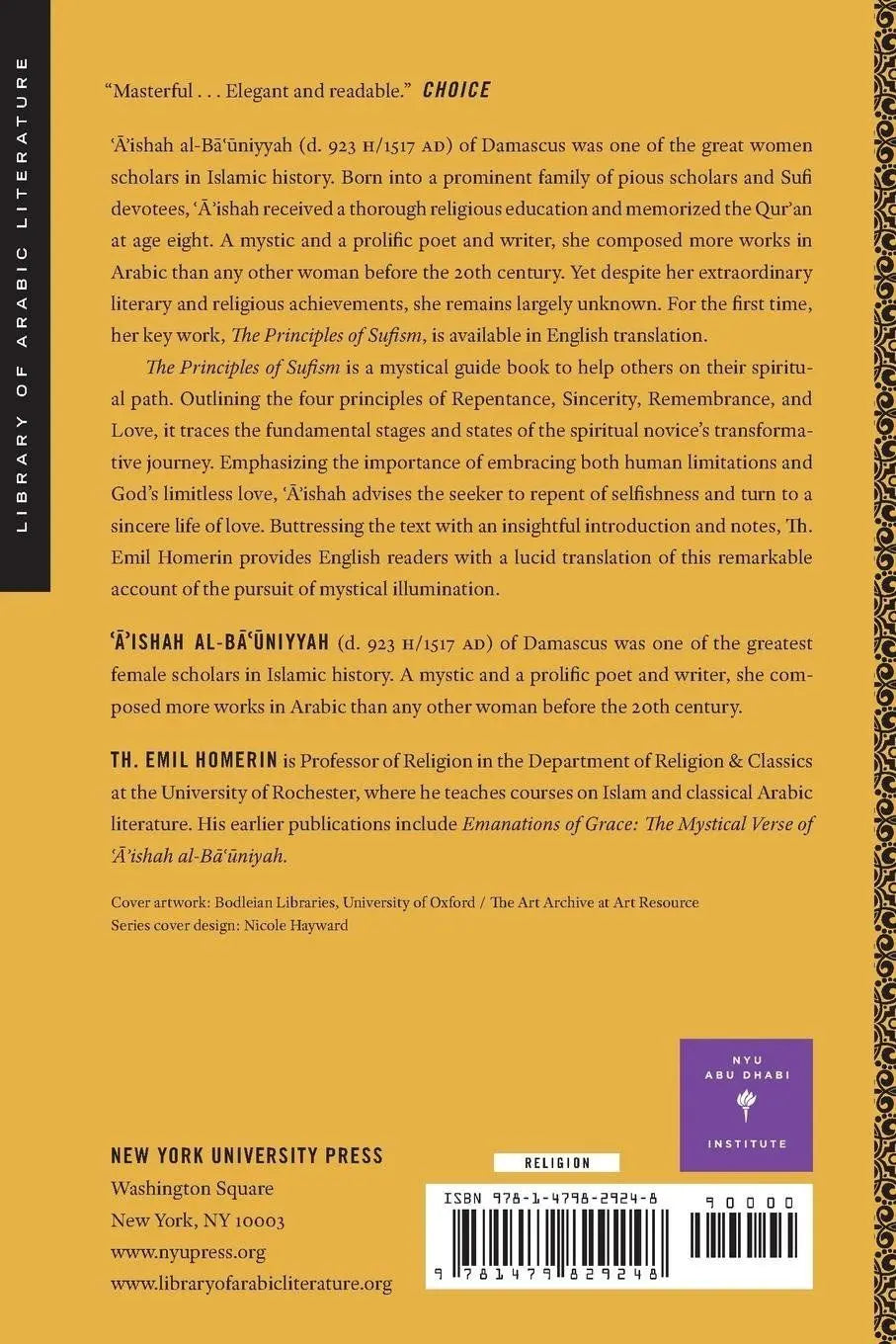 The Principles of Sufism Published by NYU Press available at Mecca ...