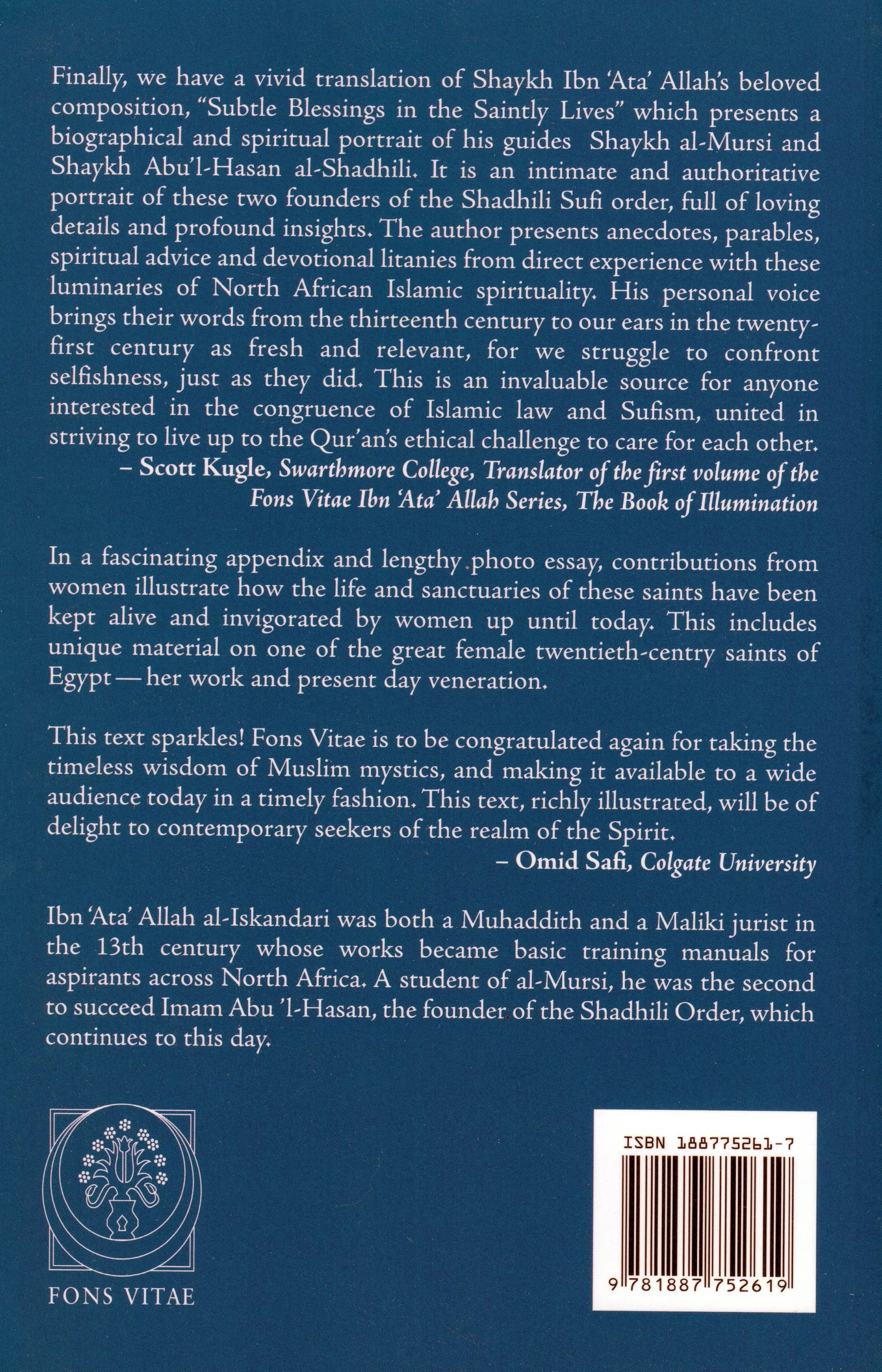 The Subtle Blessings in the Saintly Lives of Abu al-Abbas al-Mursi ...